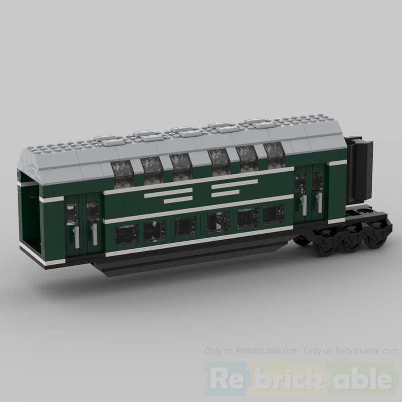 LEGO MOC Middle unit for the new style German Doppelstockwagen train ...