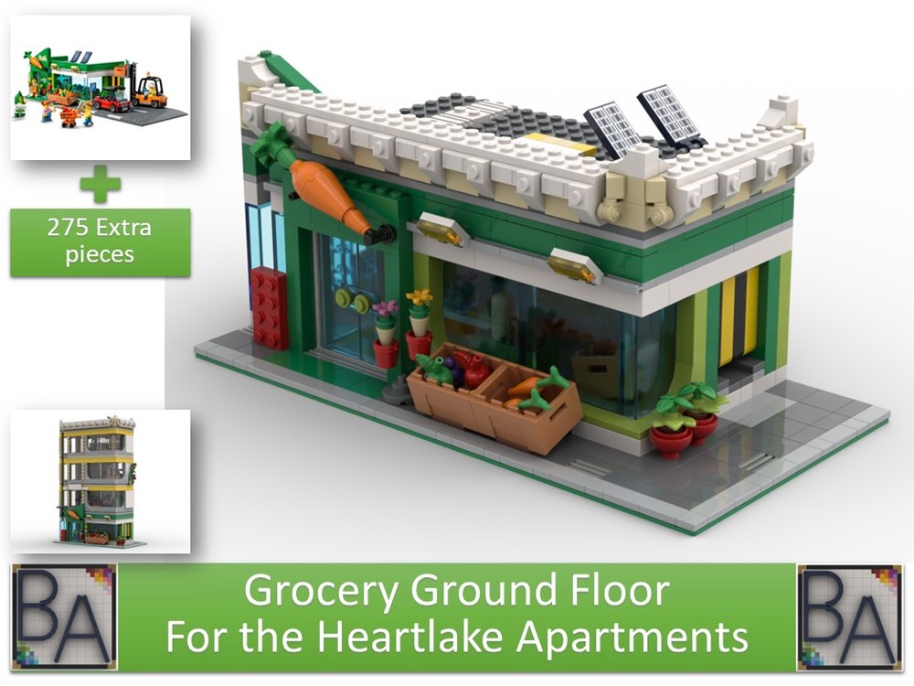 LEGO MOC Grocery Ground Floor - Compatible with Heartlake Apartments ...