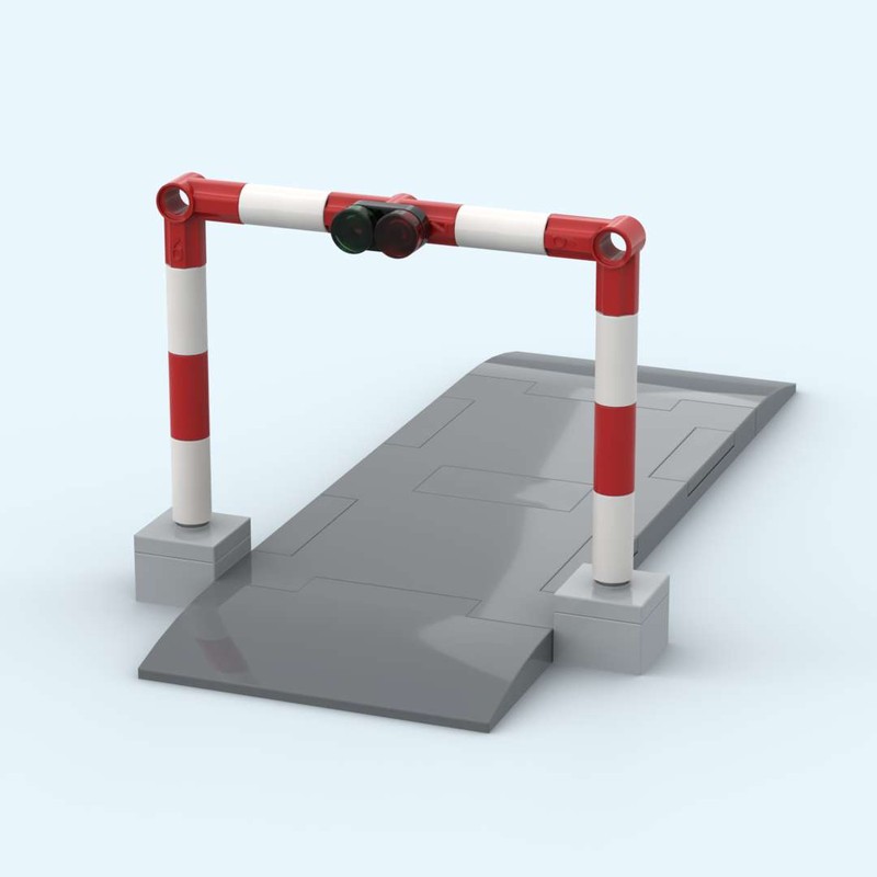 LEGO MOC red car & height barrier by Stud.ious | Rebrickable - Build ...