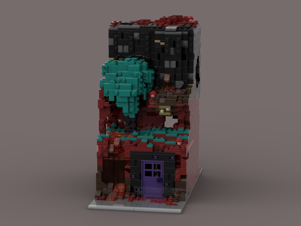 Lego Moc Nether Modular Building Warped Forest By Penguins And Plastic