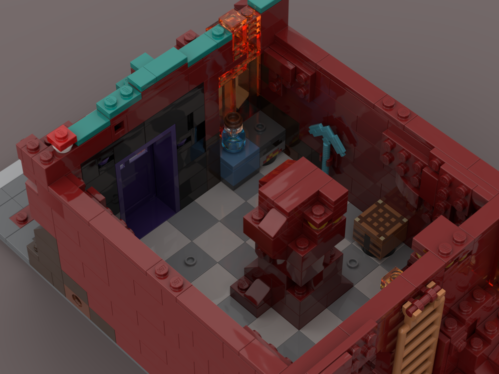 Lego Moc Nether Modular Building Warped Forest By Penguins And Plastic