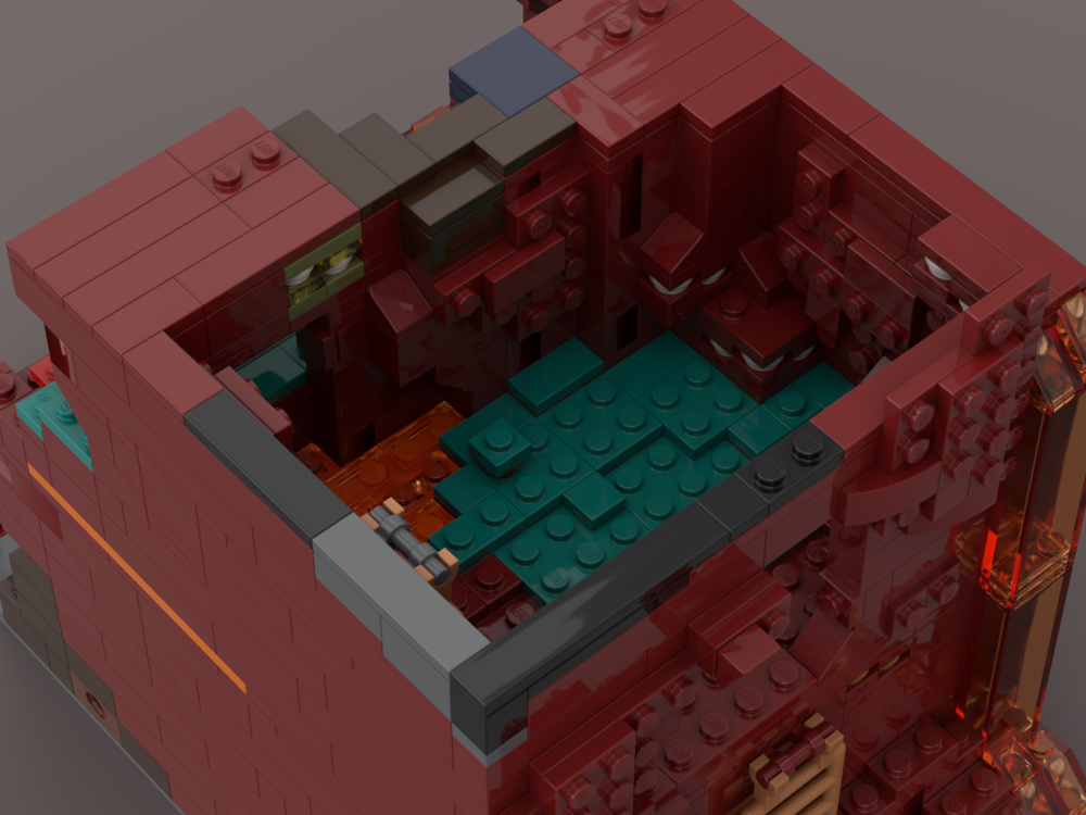 Lego Moc Nether Modular Building Warped Forest By Penguins And Plastic