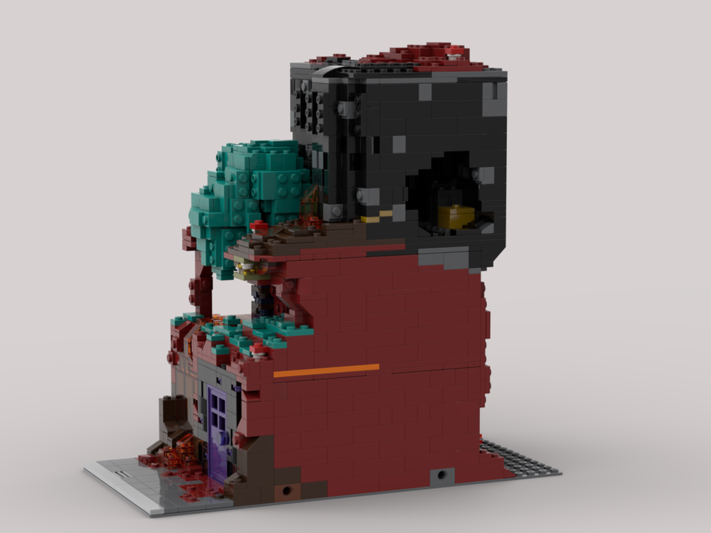 Lego Moc Nether Modular Building Warped Forest By Penguins And Plastic