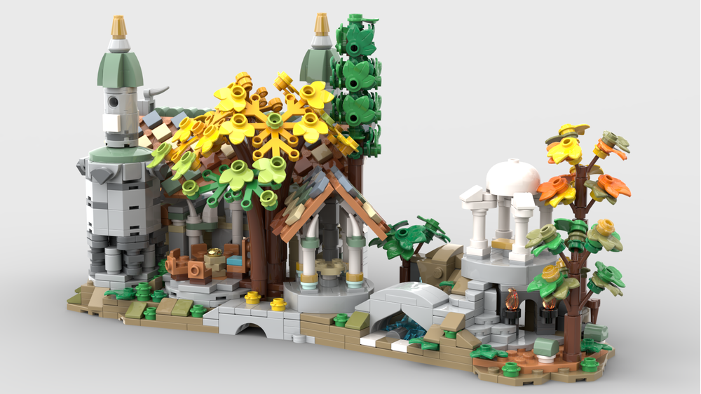 Lego Moc Mini 10316 Rivendell By Christromans Rebrickable Build