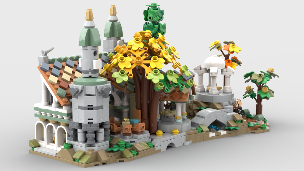 Lego Moc Mini 10316 Rivendell By Christromans Rebrickable Build