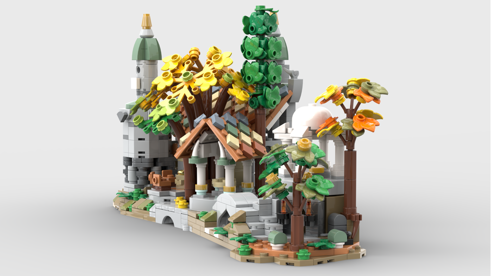 Lego Moc Mini 10316 Rivendell By Christromans Rebrickable Build