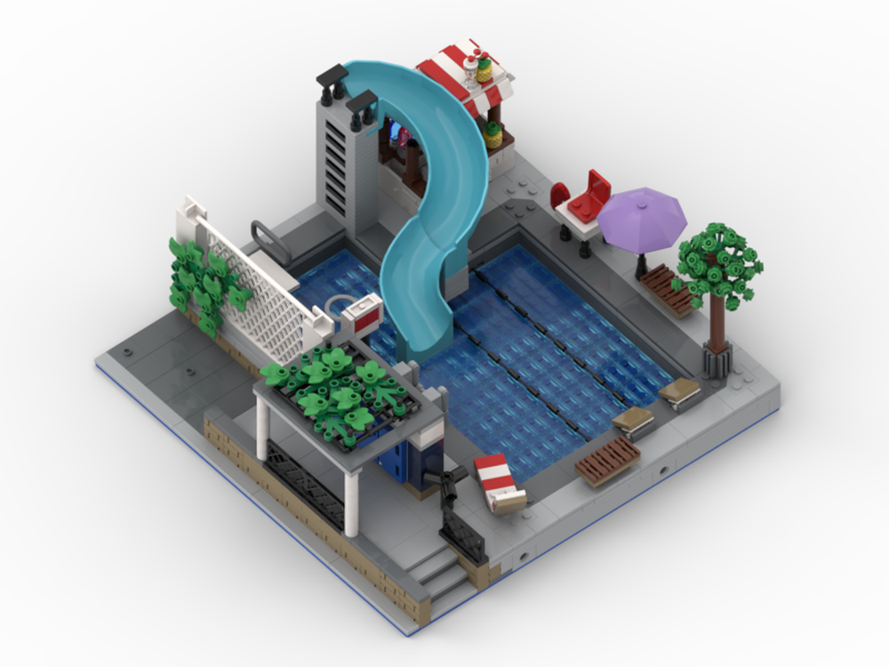 LEGO MOC City Outdoor Poolside by Legofan21 | Rebrickable - Build with LEGO
