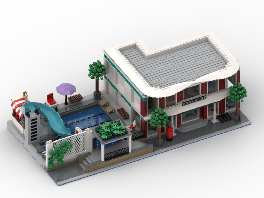 LEGO MOC City Outdoor Poolside by Legofan21 | Rebrickable - Build with LEGO