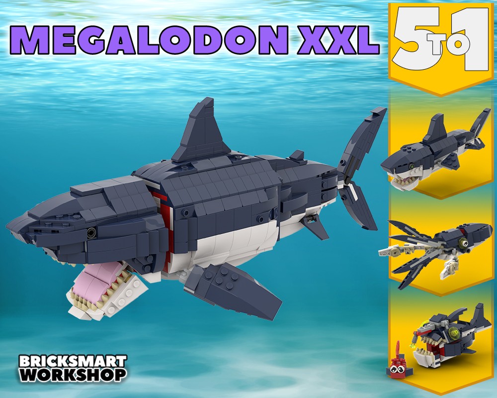 LEGO MOC Megalodon XXL 31088 x 5 by bricksmartworkshop | Rebrickable ...