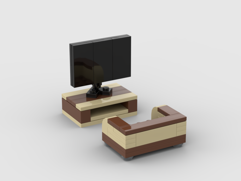 LEGO MOC Sofa and TV by The__MOC__dude | Rebrickable - Build with LEGO