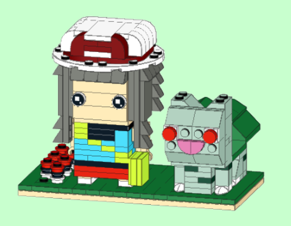 LEGO MOC Trainer Leaf and Bulbasaur by TheOGOddLlama | Rebrickable ...