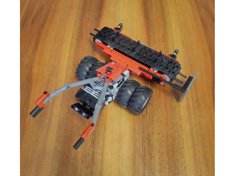 LEGO MOC Single-axle tractor with twin tires and PTO on/off by Larsagri ...