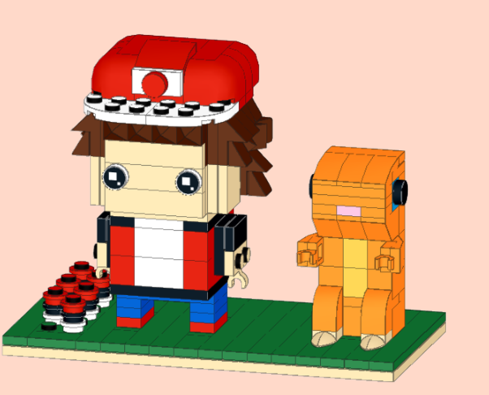 LEGO MOC Trainer Red and Charmander by TheOGOddLlama | Rebrickable ...