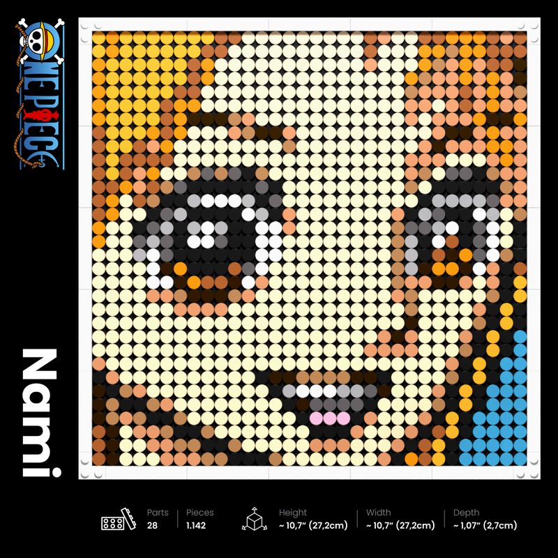 LEGO MOC [LEGO Art] One Piece // Nami by mosaicgram | Rebrickable ...