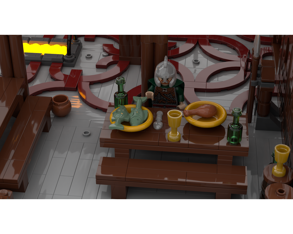 Lego Moc Ucs Meduseld Golden Hall Of Of Edoras By Legatoflegion