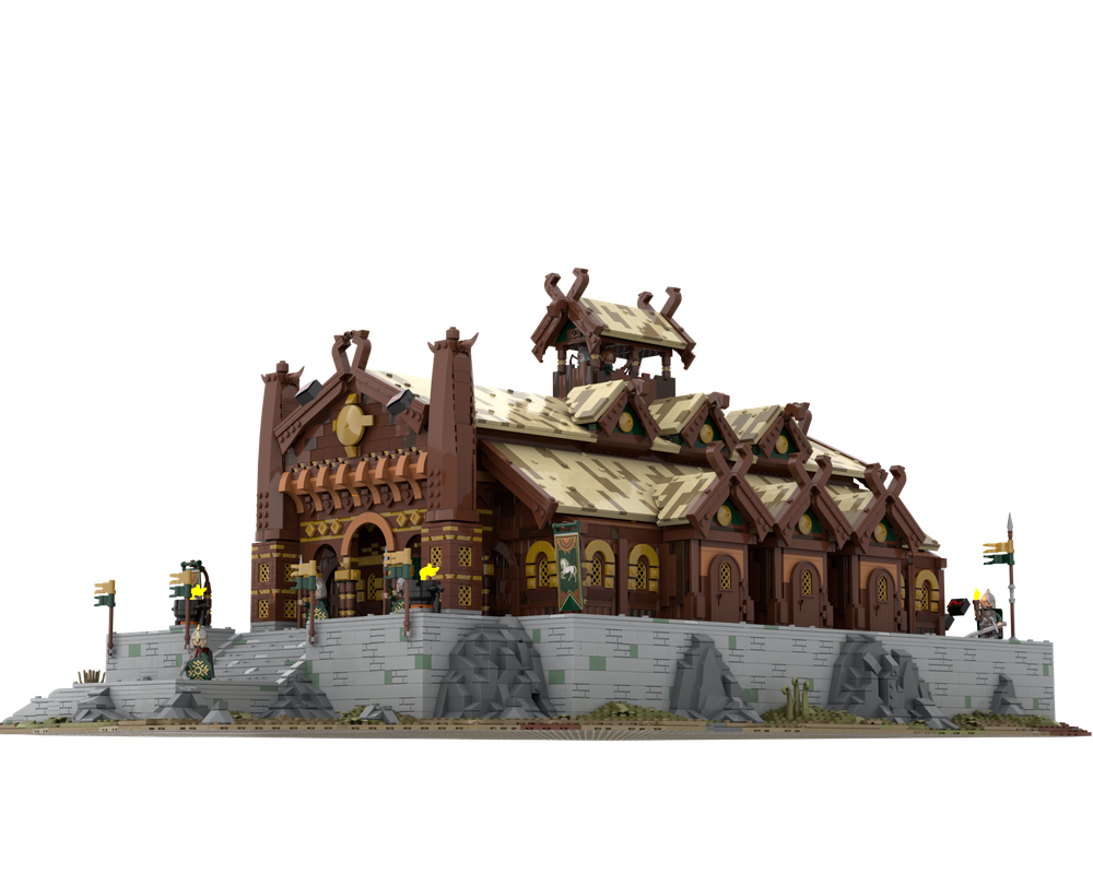 Lego Moc Ucs Meduseld Golden Hall Of Of Edoras By Legatoflegion