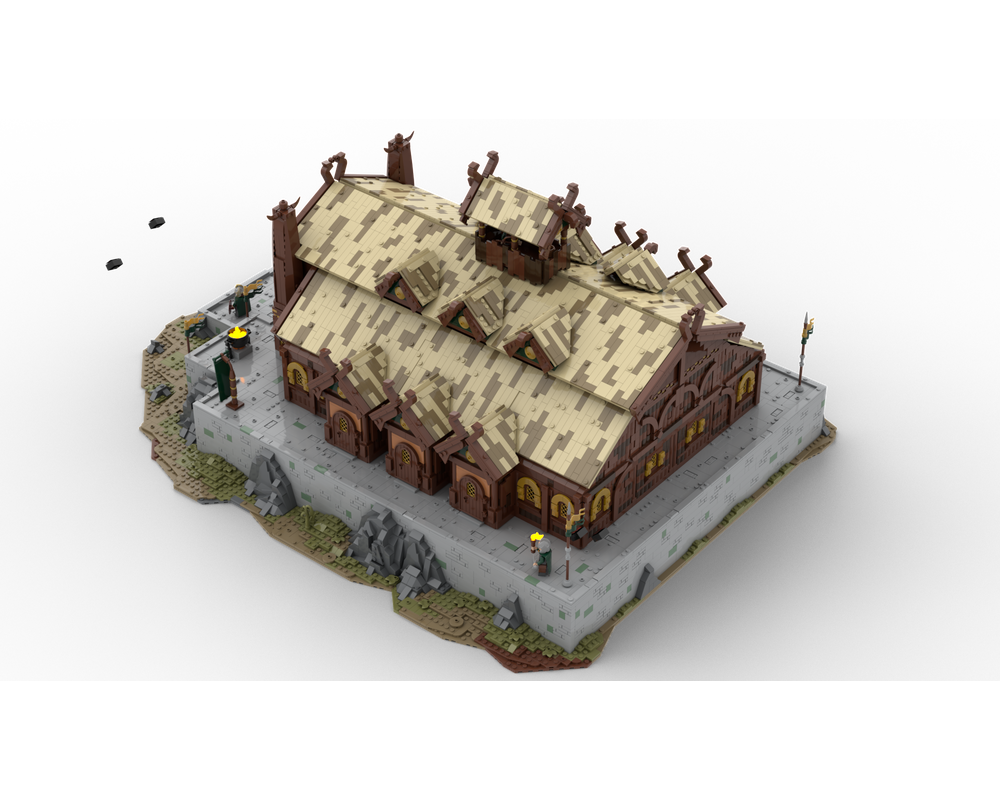 Lego Moc Ucs Meduseld Golden Hall Of Of Edoras By Legatoflegion