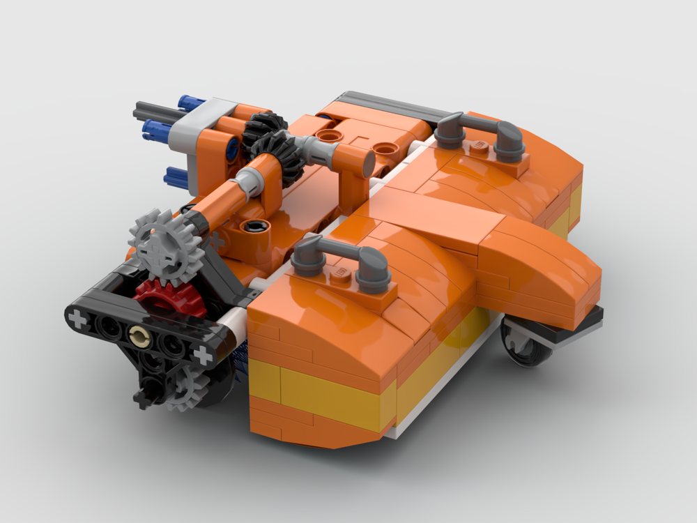 LEGO MOC Street Sweeper with Detachable Dirt Container for Single-Axle ...