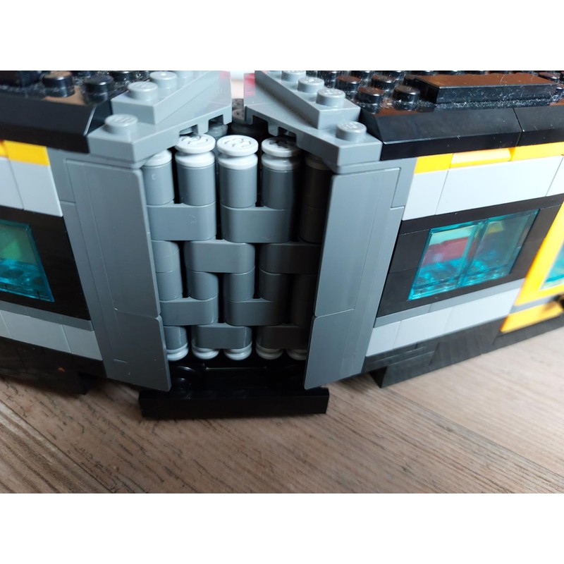 LEGO MOC Articulated Tram with Bellows (City, Yellow Livery Version) by ...