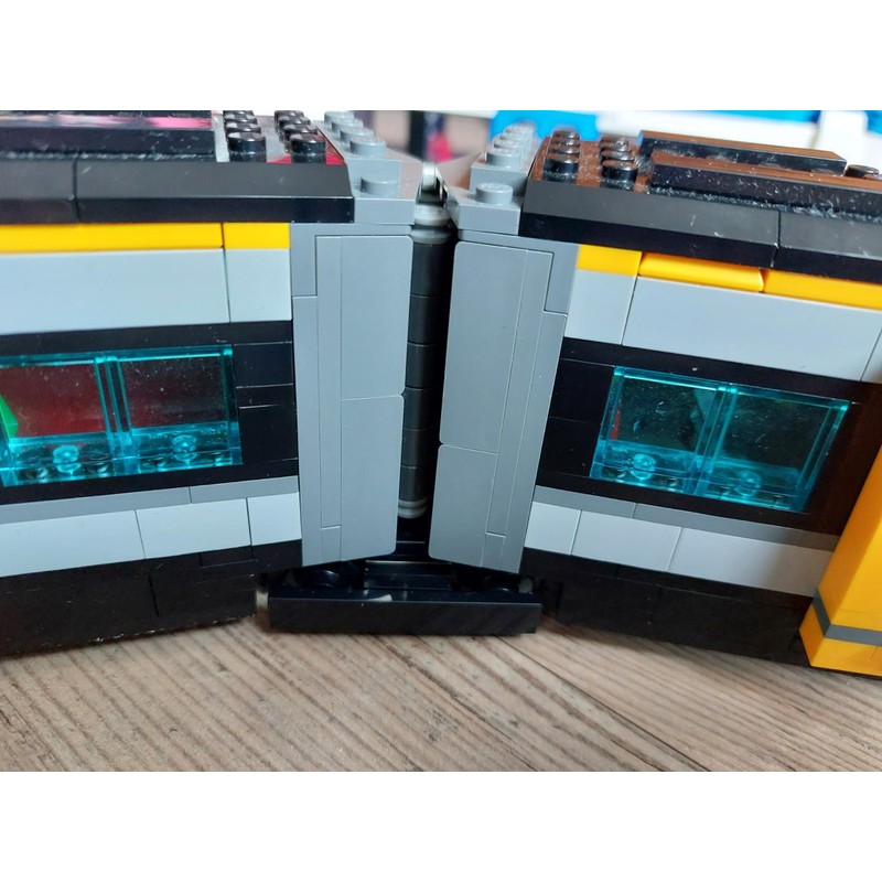 LEGO MOC Articulated Tram with Bellows (City, Yellow Livery Version) by ...