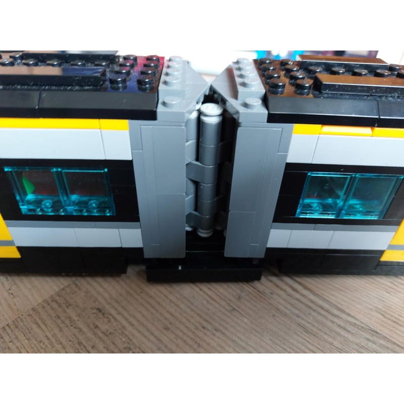 LEGO MOC Articulated Tram with Bellows (City, Yellow Livery Version) by ...