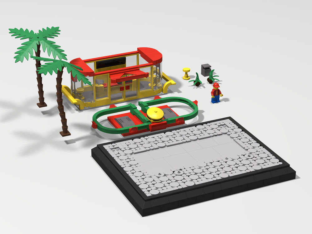 Lego Moc Fast Food Shop By The Undo Rebrickable Build With Lego