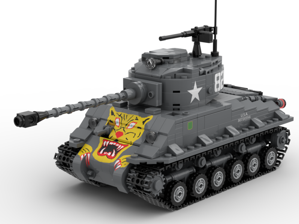 LEGO MOC-140960 M4A3E8 (76)W HVSS tank by gunsofbrickston | Rebrickable ...
