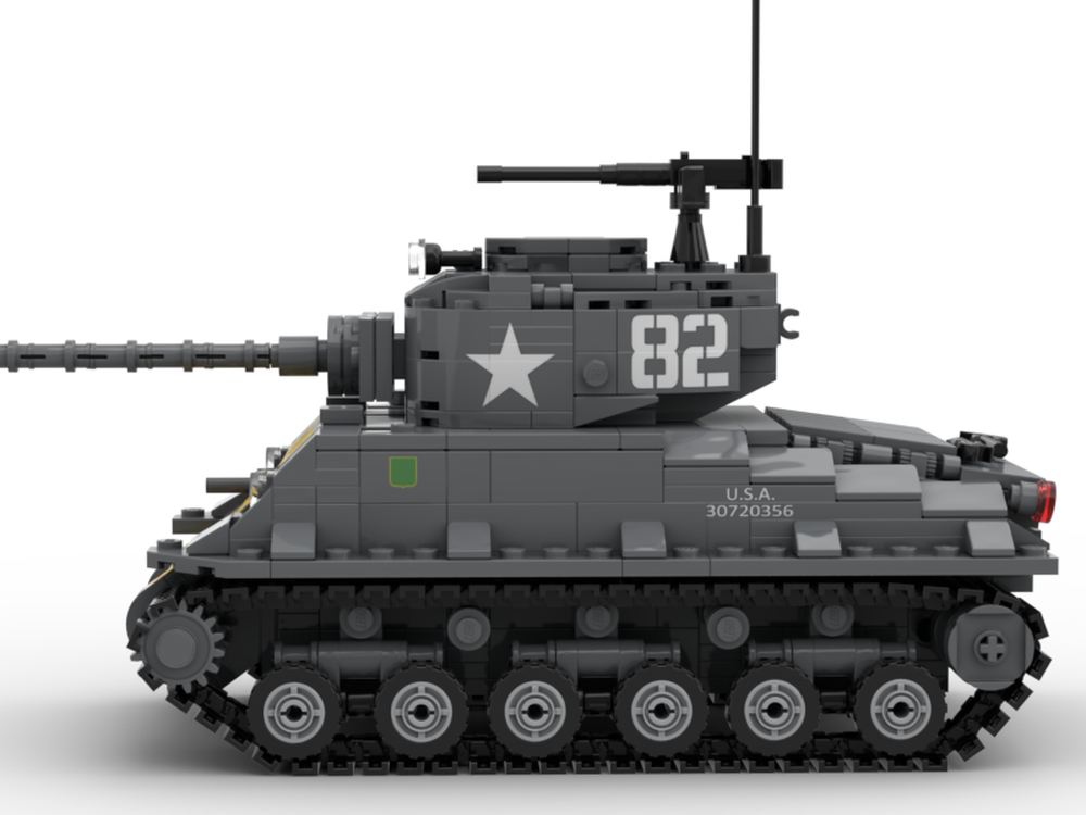 Lego Moc M4a3e8 76w Hvss Tank By Gunsofbrickston Rebrickable
