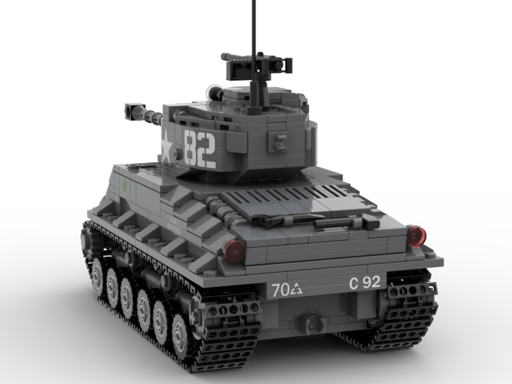 Lego Moc M4a3e8 76w Hvss Tank By Gunsofbrickston Rebrickable