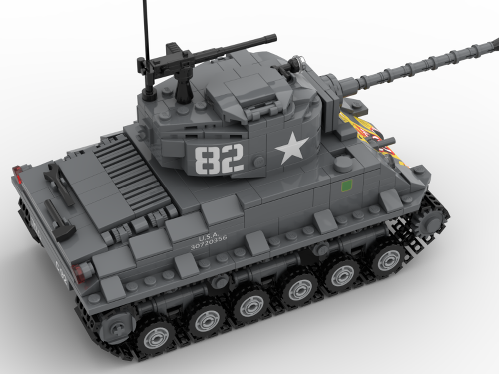 Lego Moc M4a3e8 76w Hvss Tank By Gunsofbrickston Rebrickable
