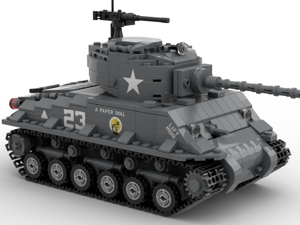 Lego Moc M4a3e8 76w Hvss Tank By Gunsofbrickston Rebrickable