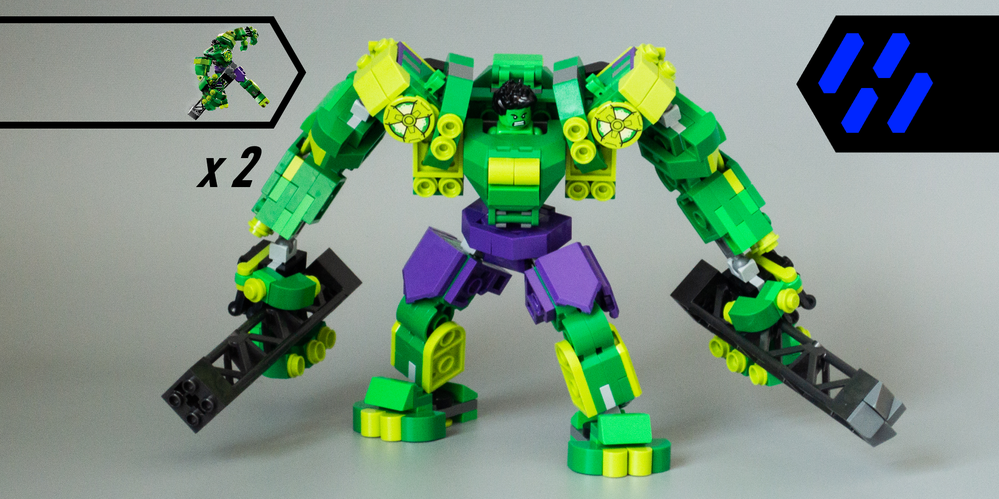 LEGO MOC 76241 x 2 Hulk Mech Armor Upgrade by Ransom_Fern | Rebrickable ...