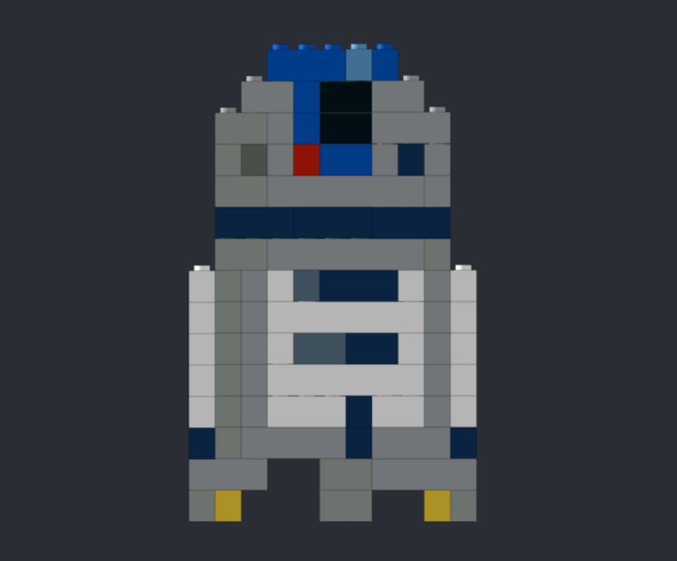 LEGO MOC pixelated R2-D2 (Tiny Death Star) by XmerlijnX | Rebrickable ...