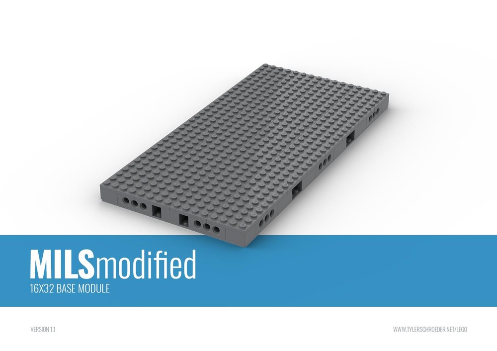 LEGO MOC MILS Modified 16x32 Base Module by schroetj | Rebrickable ...