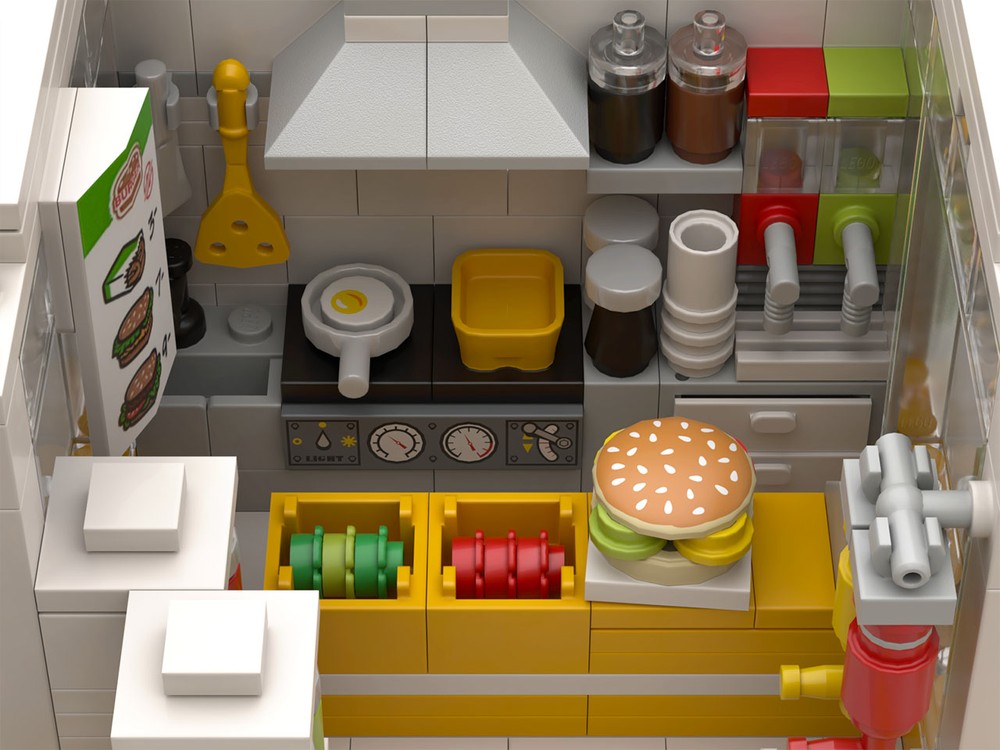 Lego Moc Burger Joint By Xenlc Rebrickable Build With Lego