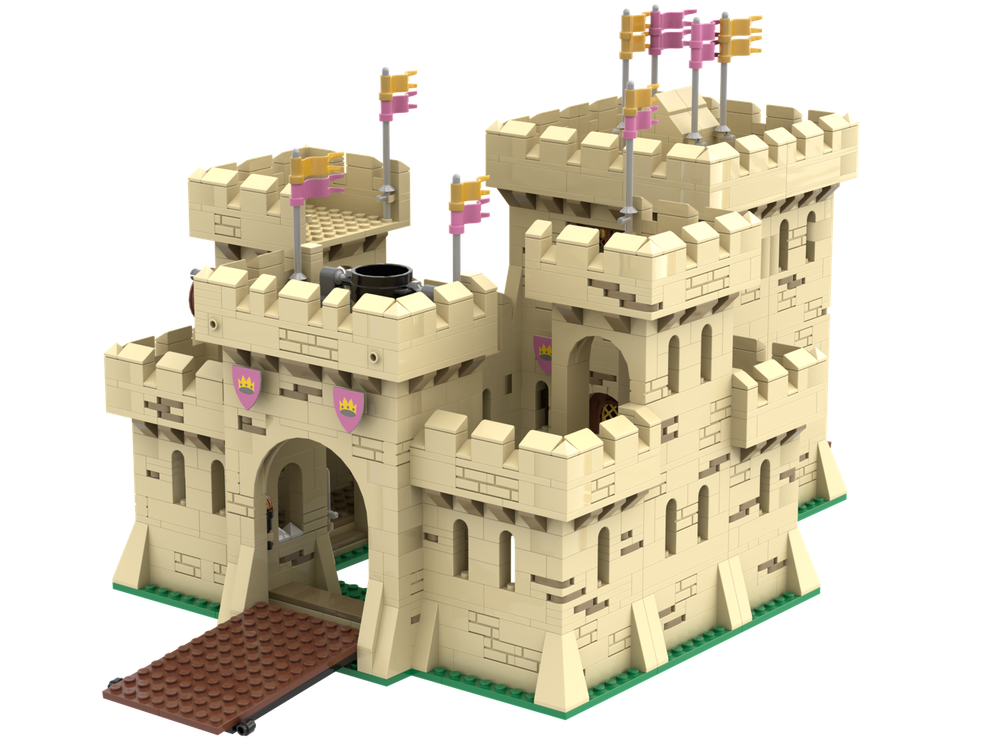 LEGO MOC Tan Castle (modern interpretation of the classic 375 Yellow ...