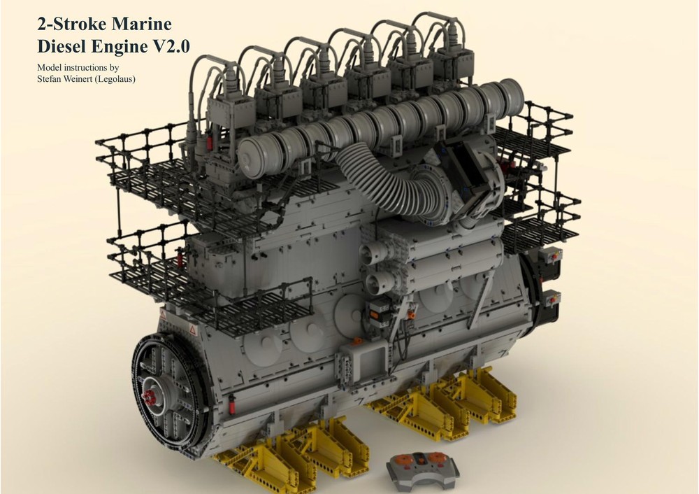LEGO MOC 2-Stroke Marine Diesel Engine (BuWizz/Infrared Version) by ...