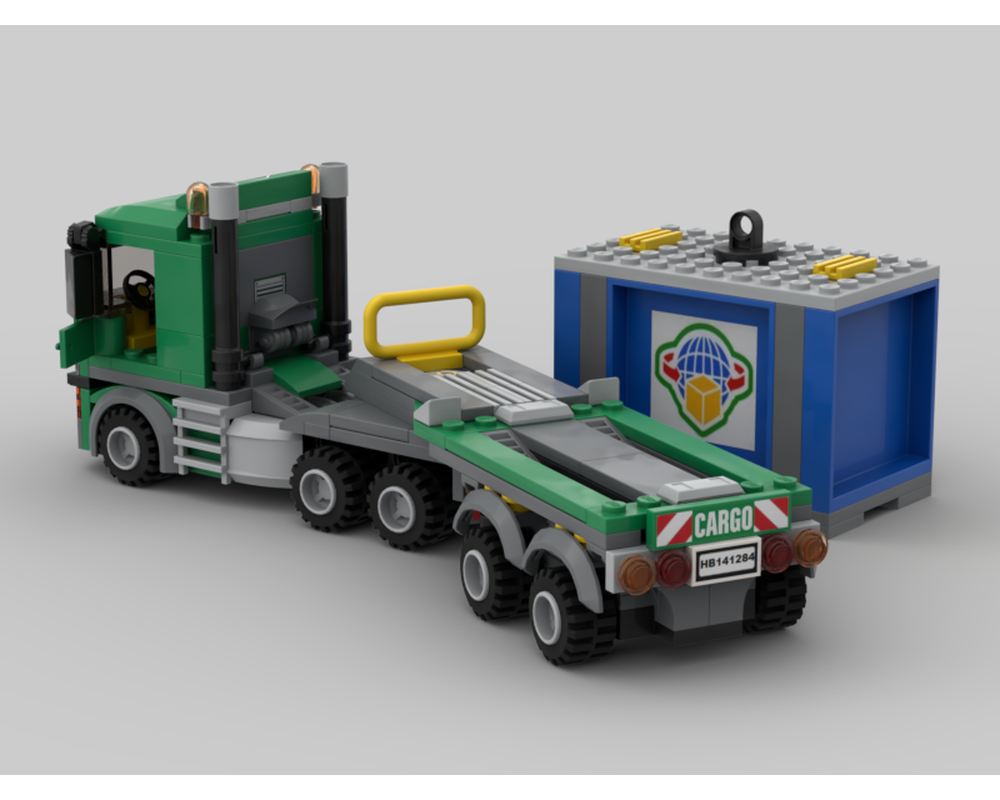 Lego Moc Cargo Cabover And Container Trailer By Haulingbricks