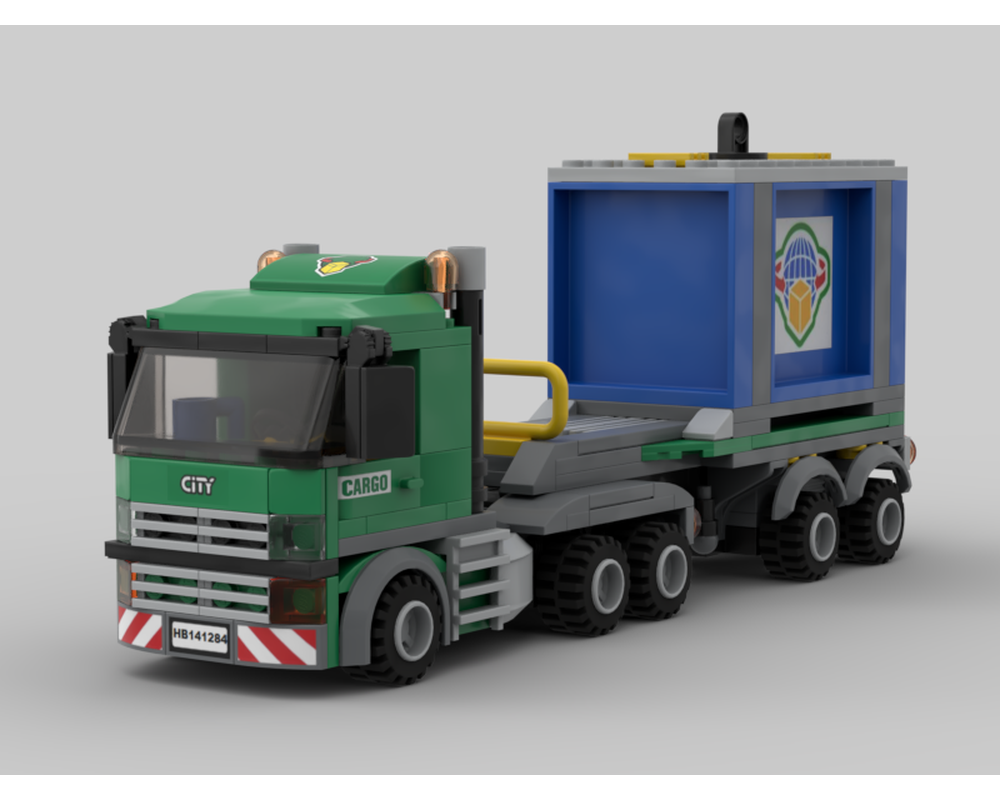 Lego Moc Cargo Cabover And Container Trailer By Haulingbricks