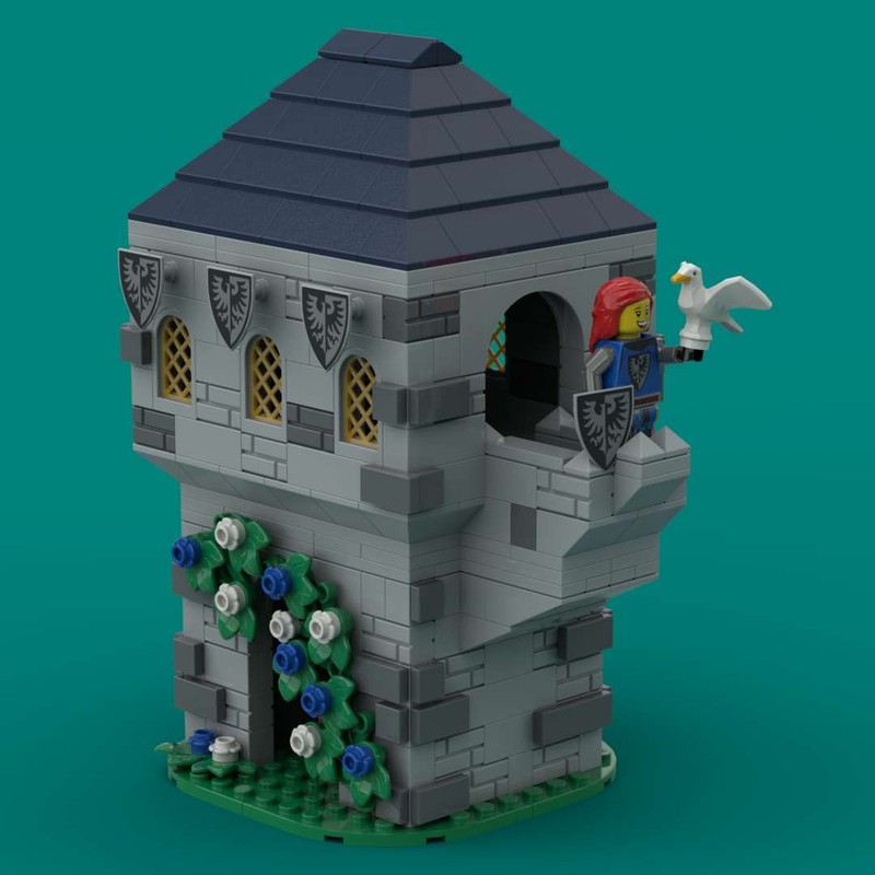 LEGO MOC Black Falconer's Tower by thebricklings | Rebrickable - Build ...