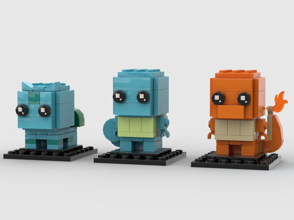LEGO MOC Charmander, Squirtle & Bulbasaur Brickheadz by brickwich ...