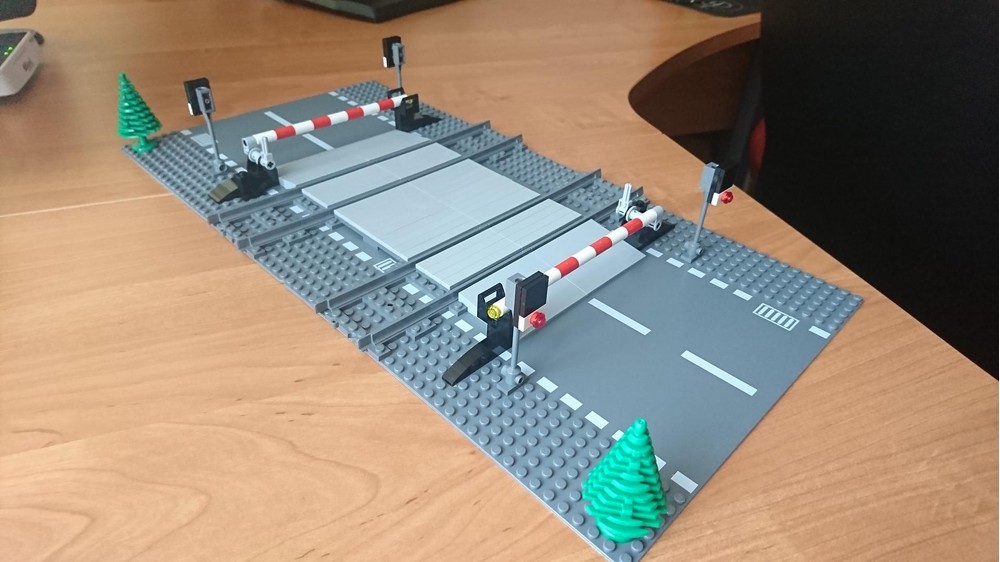LEGO MOC Train Level Crossing - Double track by Gemiini | Rebrickable ...