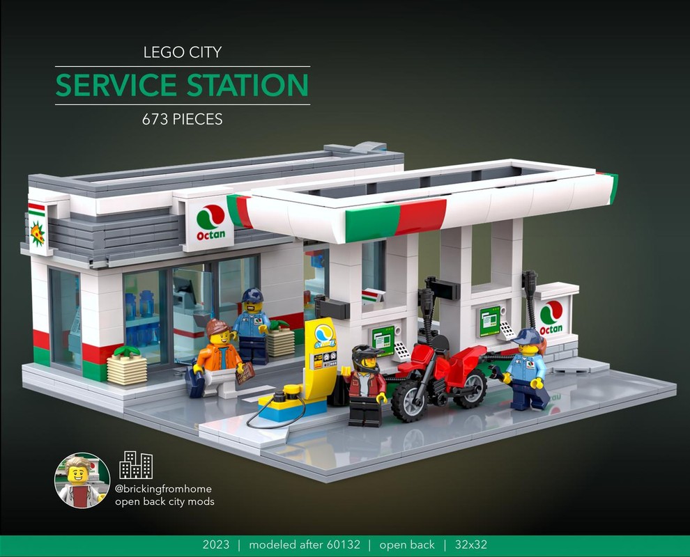LEGO MOC Lego City Service Station by brickingfromhome | Rebrickable ...