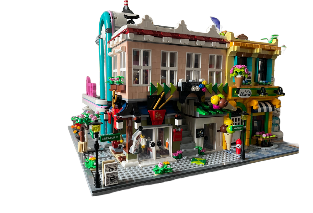 LEGO MOC Noodle Bar, Ice Cream Shop, & Arcade Modular Corner Alternate ...