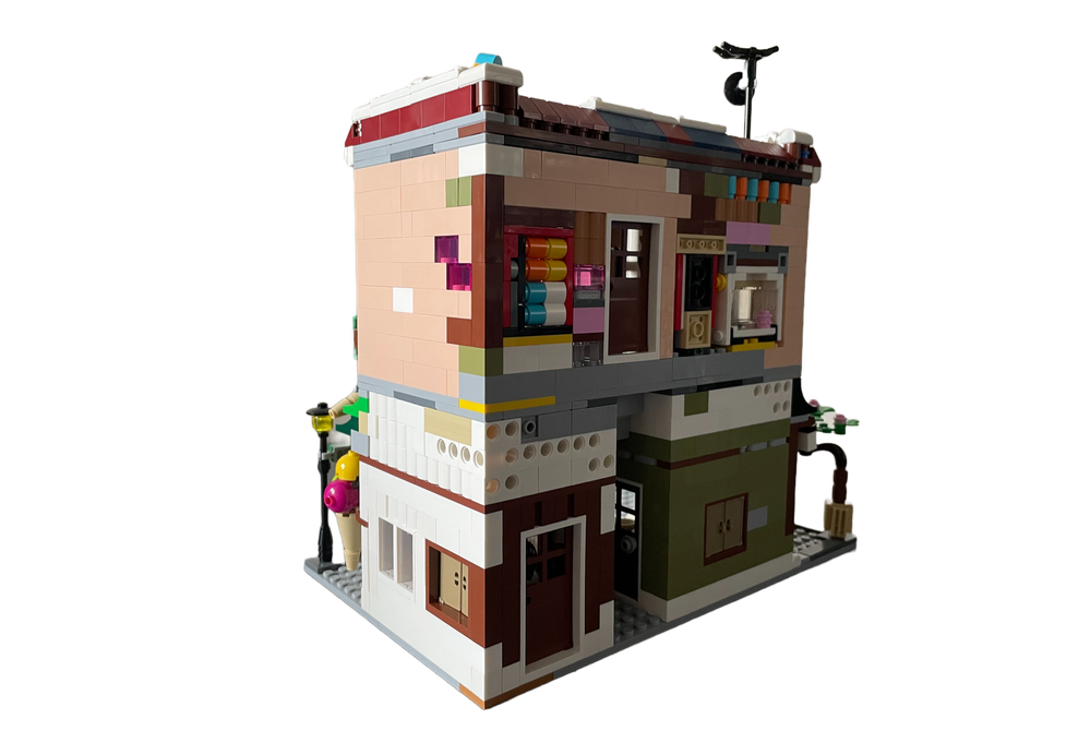 LEGO MOC Noodle Bar, Ice Cream Shop, & Arcade Modular Corner Alternate ...