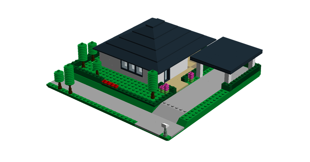 LEGO MOC micro L-shape suburban house by Otello1980 | Rebrickable ...