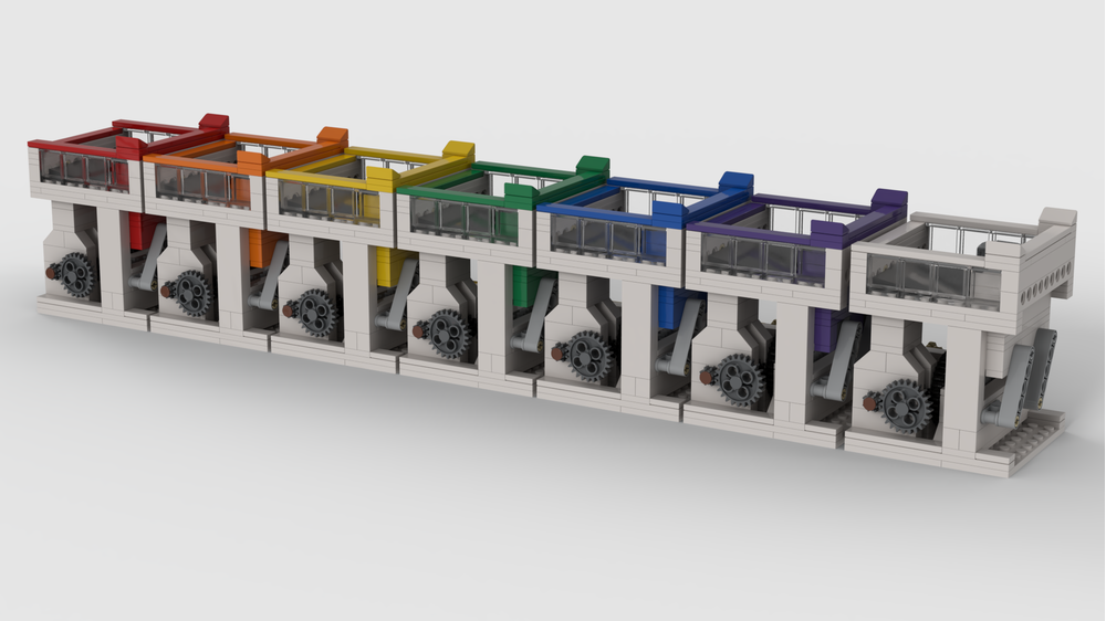 Lego Moc 10x10 Stepper Interactive Build With Shared Power By Woline