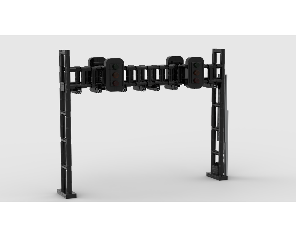 Lego Moc Double Railway Signaling Double Signalisation Ferroviaire