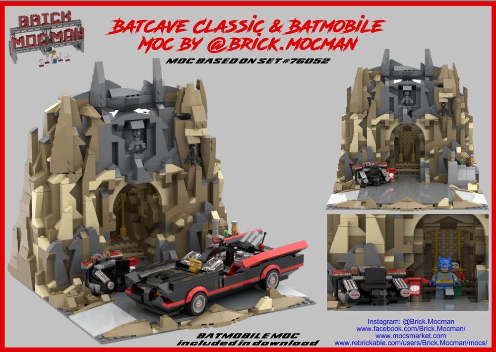 LEGO MOC Batcave Classic & Batmobile by Brick.Mocman | Rebrickable ...