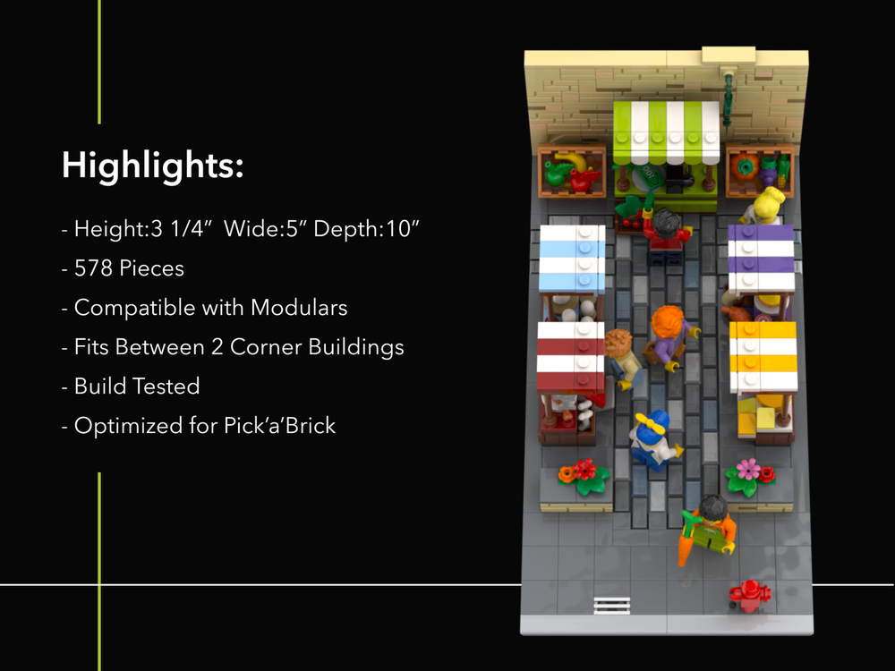 Lego Moc The Farmers Market By Lordbricker Rebrickable Build With